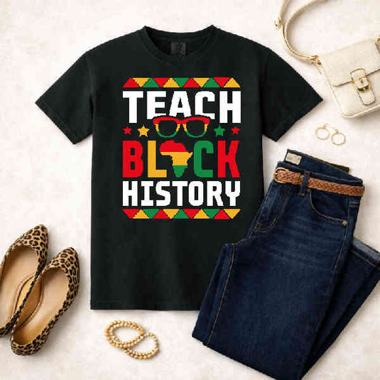 Teach Black History – Black History Month Premade DTF Transfer – Blind ...